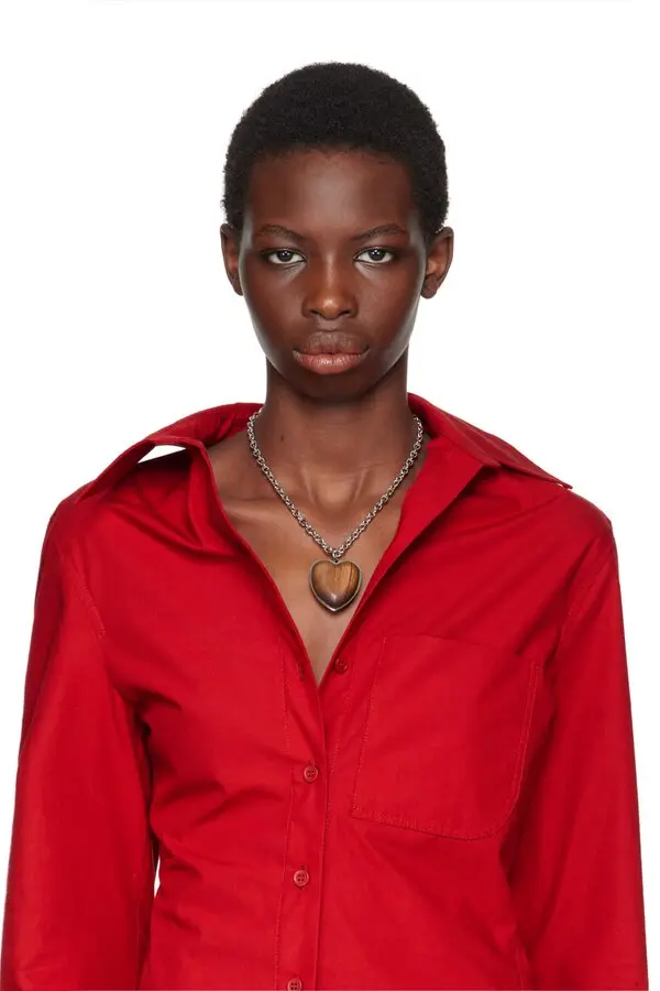 Buy Jacquemus La Casa 'le Collier Pietra' Necklace - 986 Silver